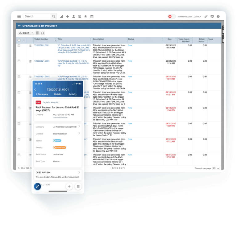 Features of Autotask PSA Professional Services Automation | Datto