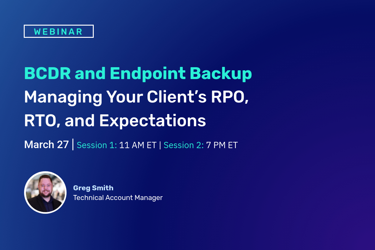 Tech Jam: BCDR and Endpoint Backup | Datto
