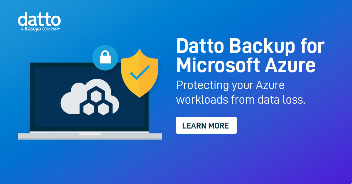 Azure Backup Solution | Datto Backup for Microsoft Azure